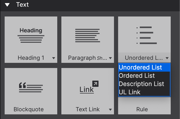 Content Pane Elements
